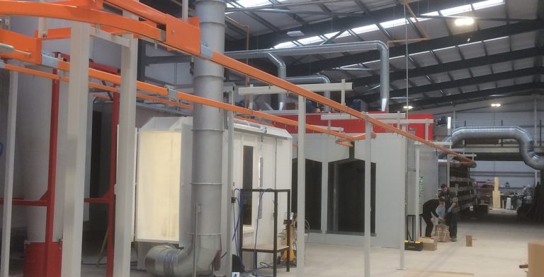 Quality Conveyor Systems, Belt & Overhead I-beam Trolley Conveyor